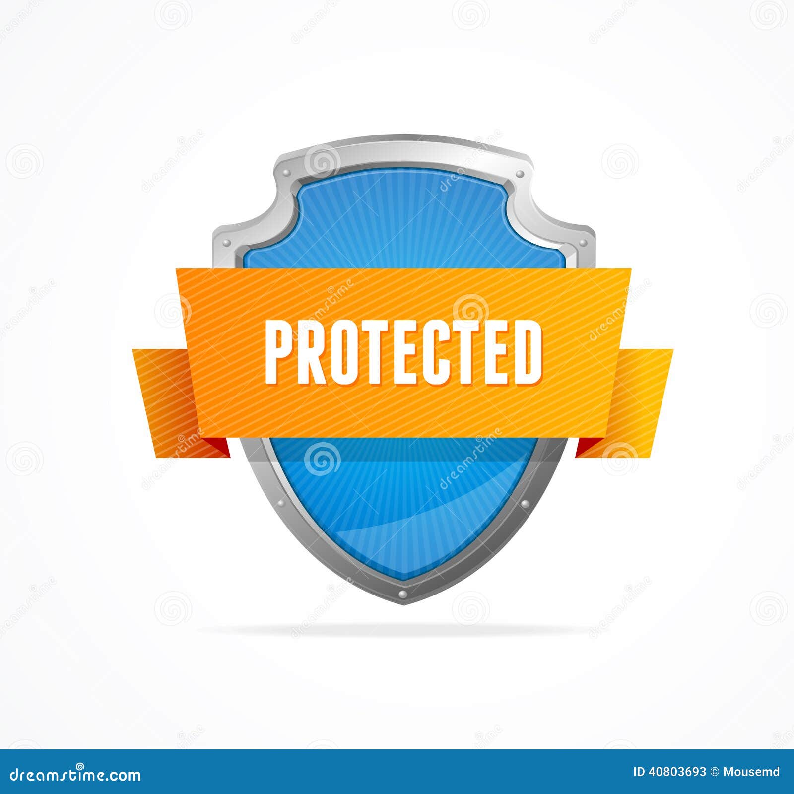 Protect Shield On White Background Cartoon Vector | CartoonDealer.com ...