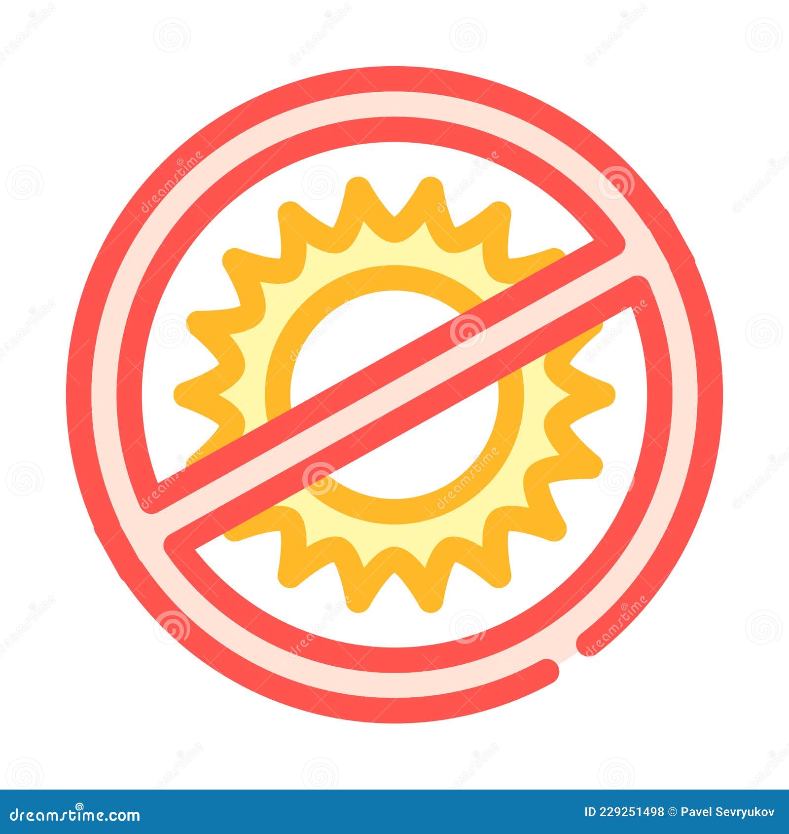 Protect from Sun Rays Color Icon Vector Illustration Stock Vector ...