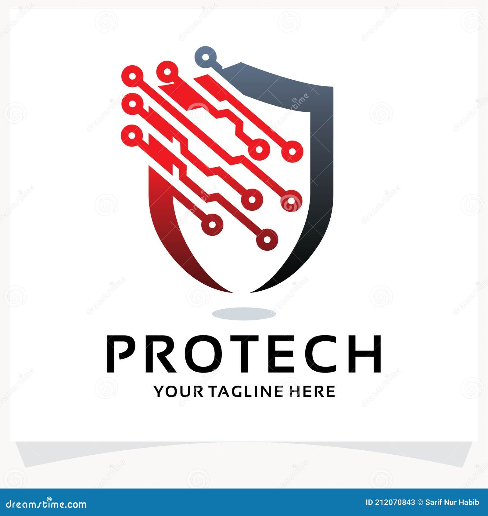 Protect Technology Logo Design Template Inspiration Stock Vector ...
