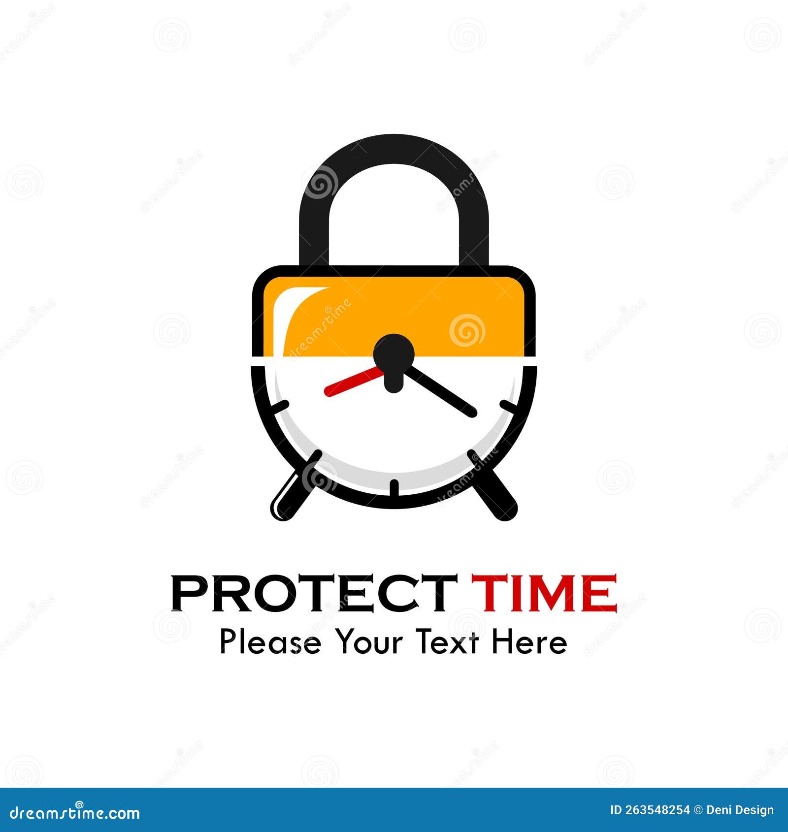 Protect time logo stock vector. Illustration of alarm - 263548254