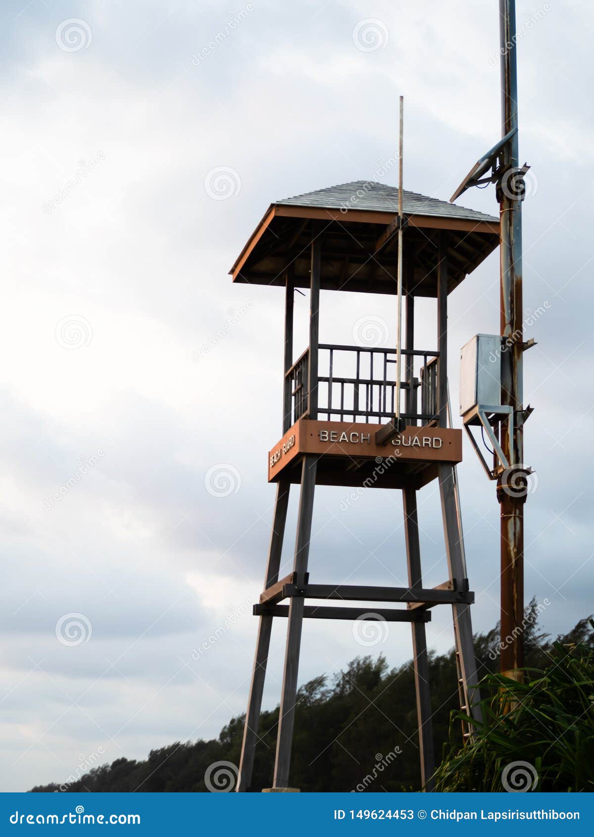 Protect Tower , The Beach Guard On The Beach Stock Image - Image of ...