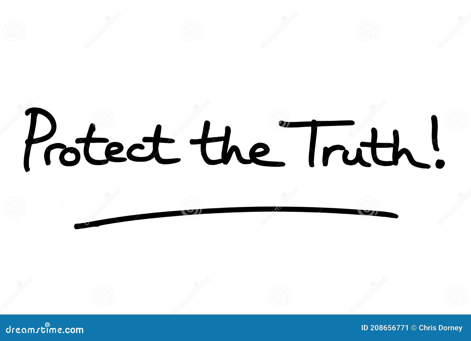 Protect the Truth stock illustration. Illustration of certainty - 208656771