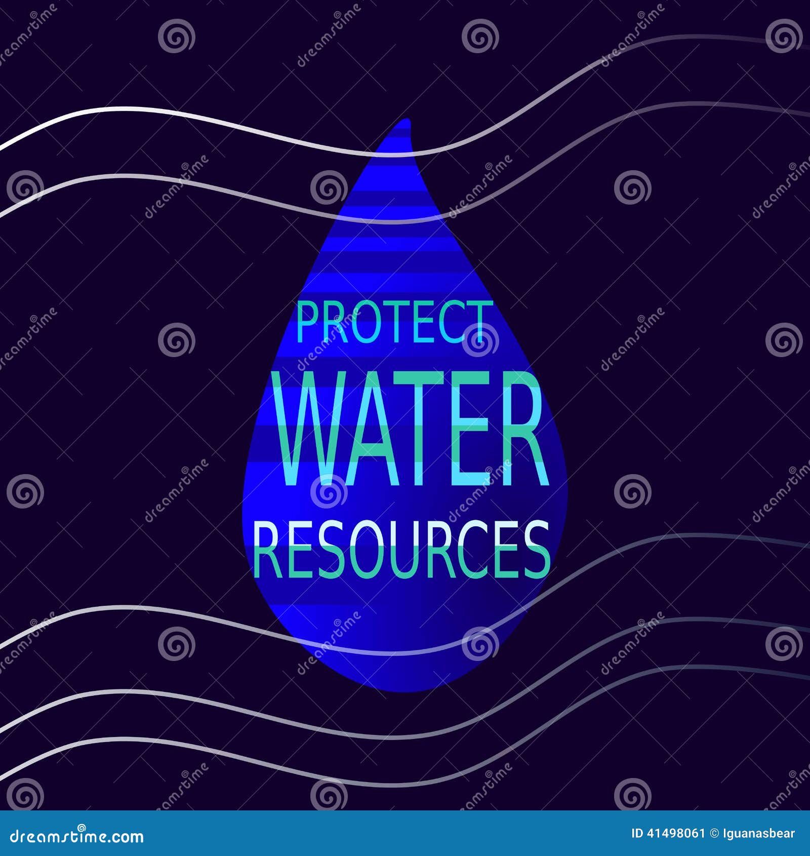 Protect water resources stock illustration. Illustration of waterdrop ...