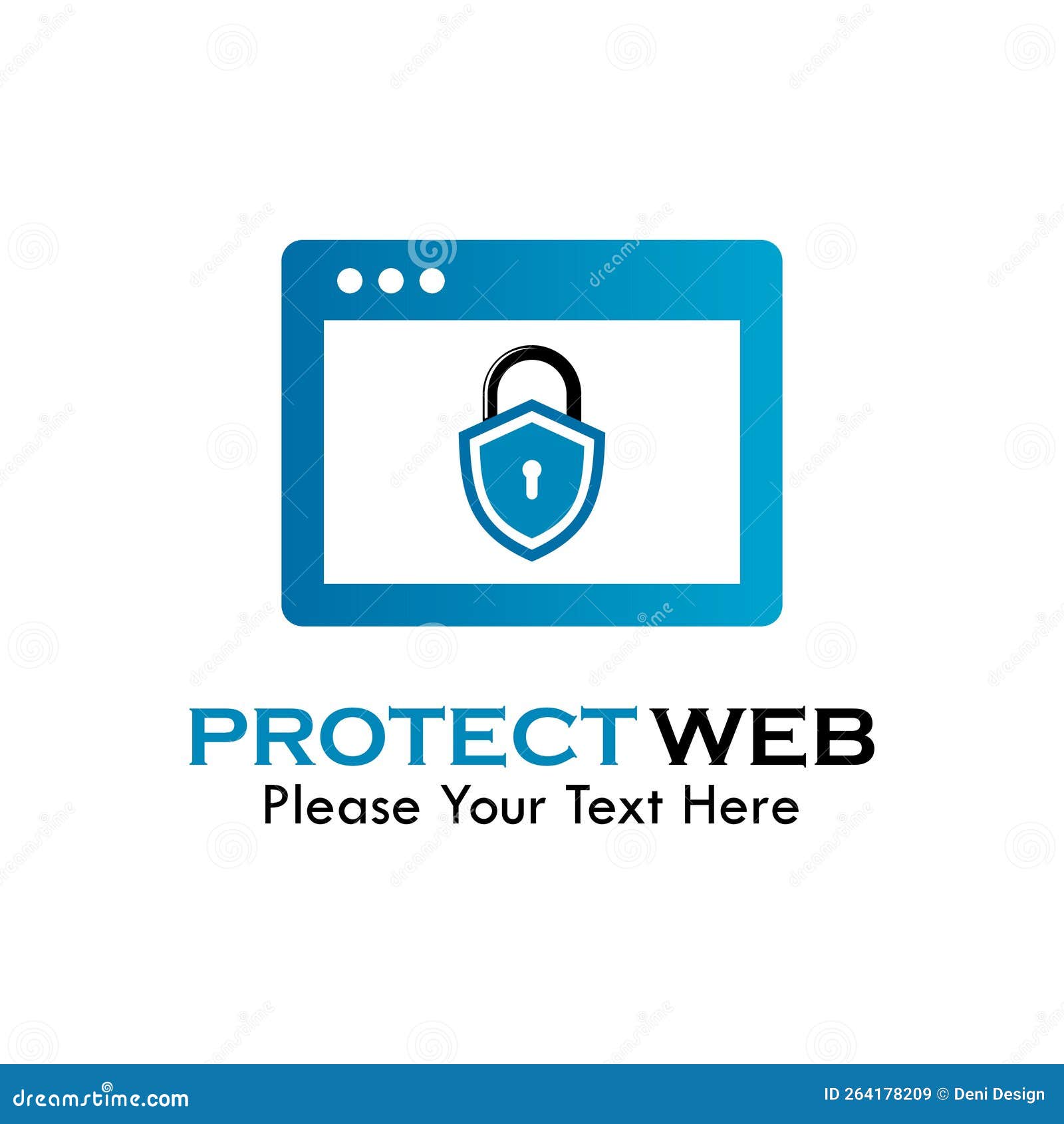Protect web logo stock vector. Illustration of label - 264178209