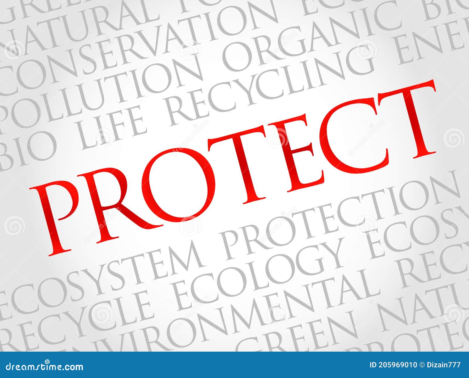 Protect word cloud stock illustration. Illustration of life - 205969010