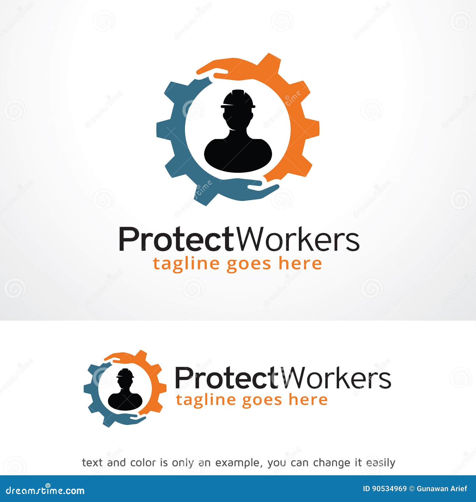 Protect Workers Logo Template Design Vector, Emblem, Design Concept ...
