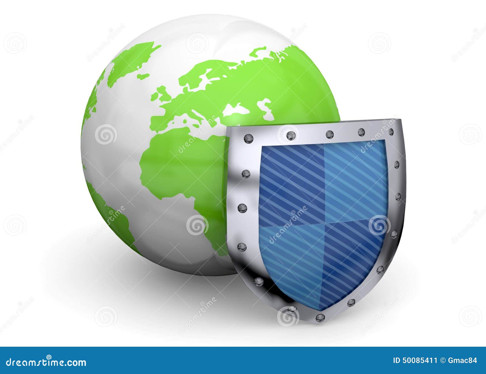Protect the World - 3d stock illustration. Illustration of protection ...