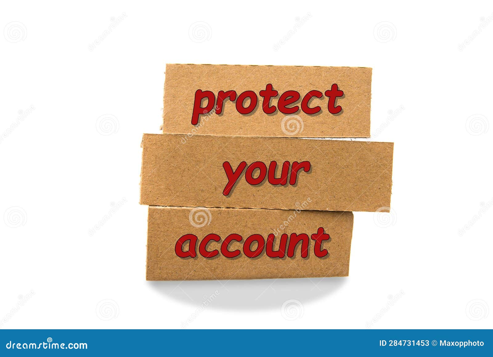 Protect Your Account Sign on a White Stock Image - Image of internet ...