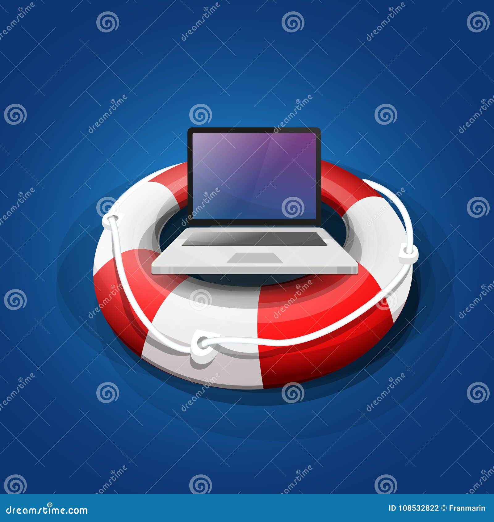 Protect Your Computer Equipment Stock Vector - Illustration of laptop ...