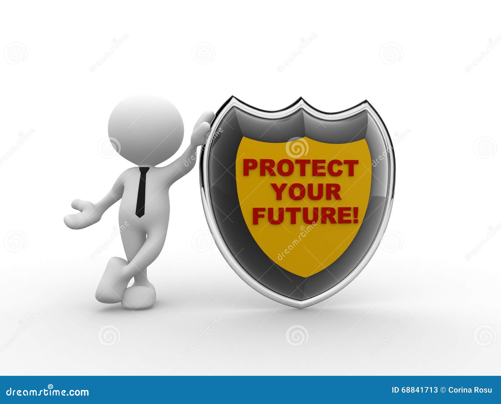 Protect your future stock illustration. Illustration of people - 68841713