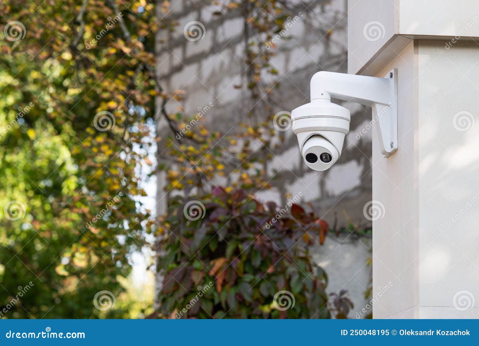 Protect Your Property with CCTV Security Cameras. Stock Image - Image ...
