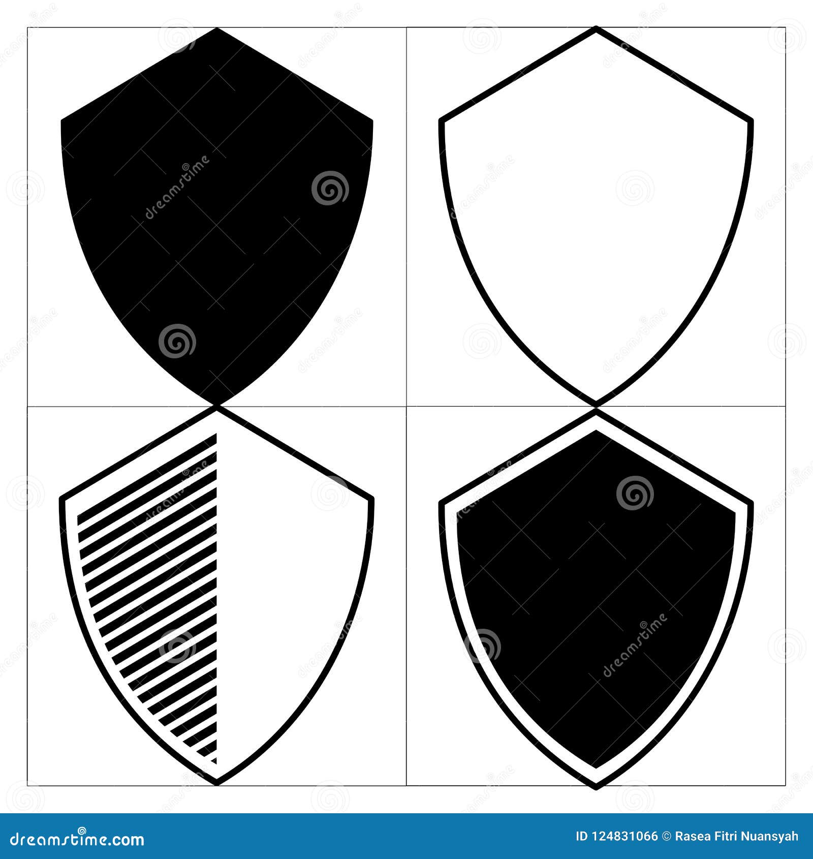 Simple Design Elements, Shield Stock Illustration - Illustration of ...