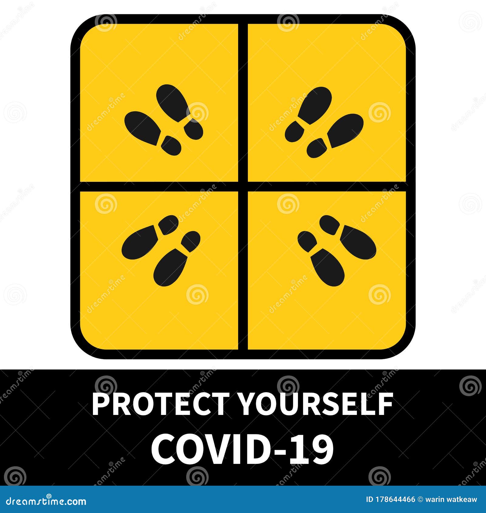 Protect Yourself. Protect Covid-19 Sign & Symbol. Stock Vector ...
