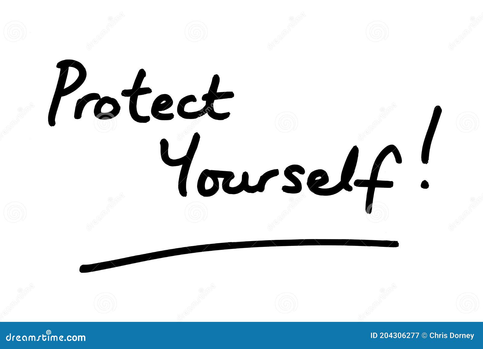 Protect Yourself stock illustration. Illustration of memo - 204306277