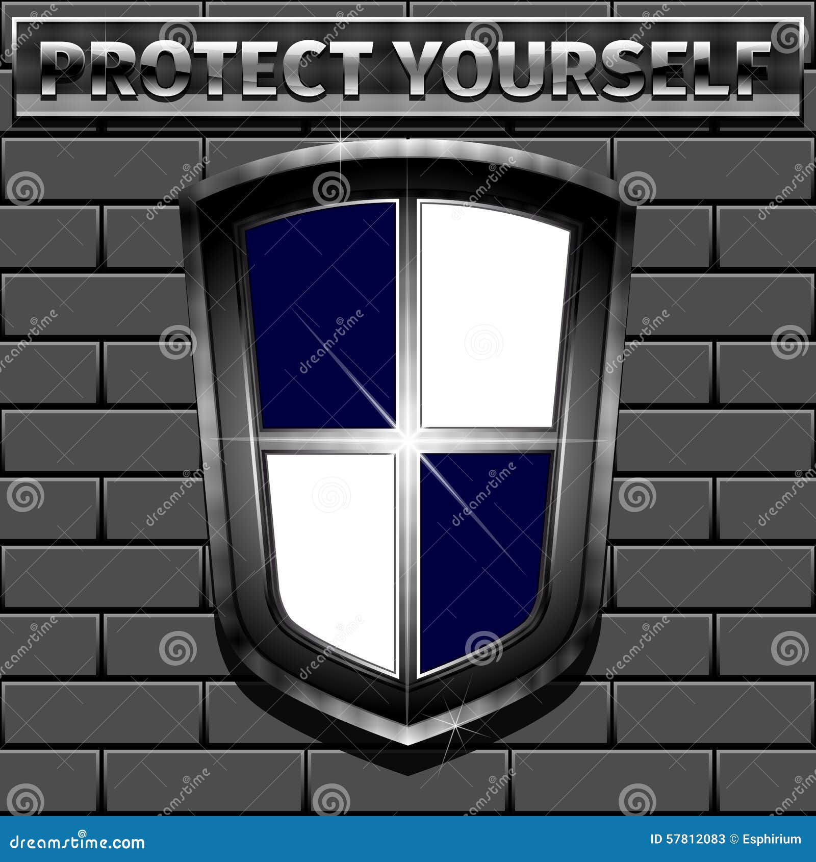 Protect yourself stock vector. Illustration of protect - 57812083