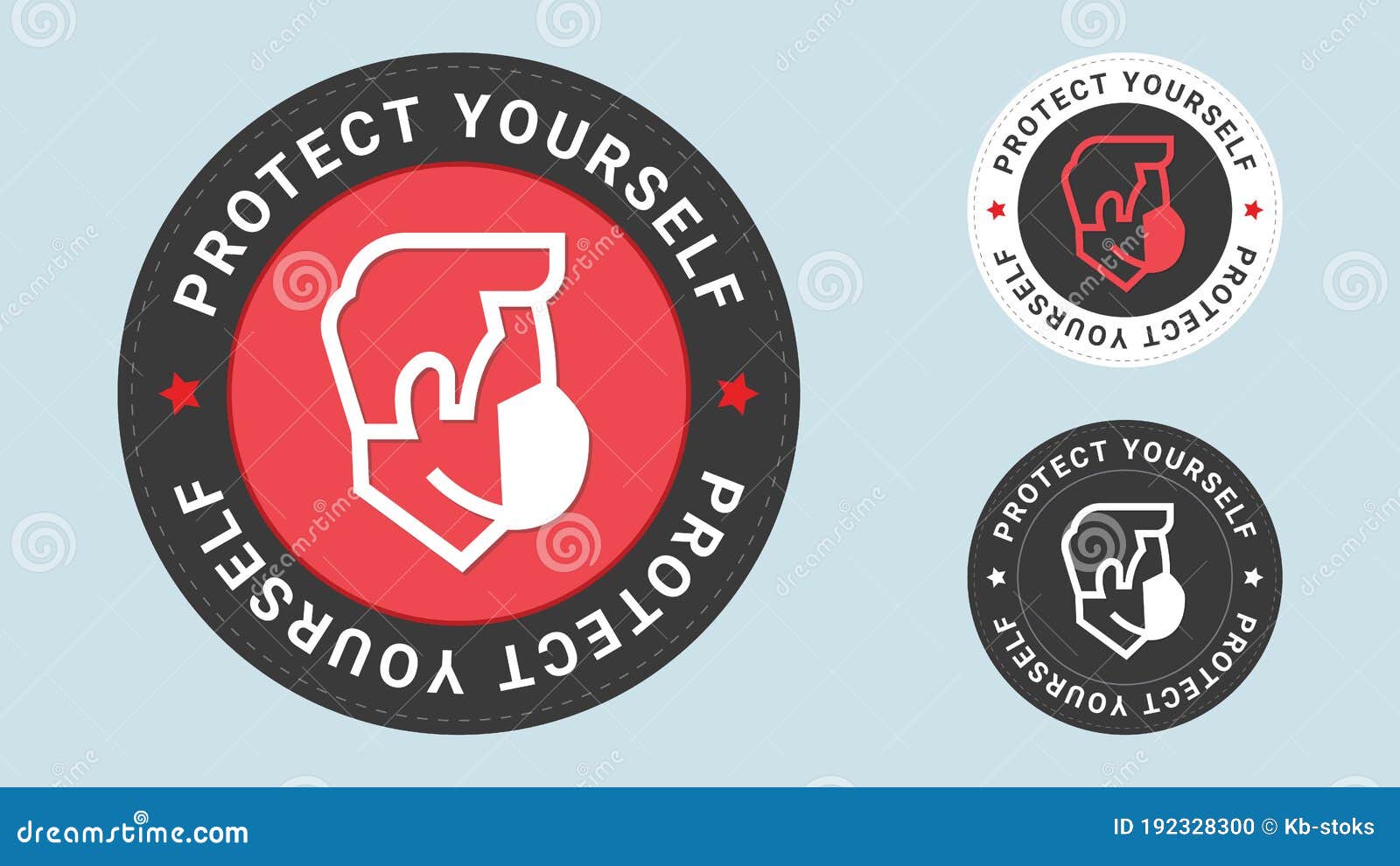 Protect Yourself Stamp Vector Illustration. Stock Vector - Illustration ...