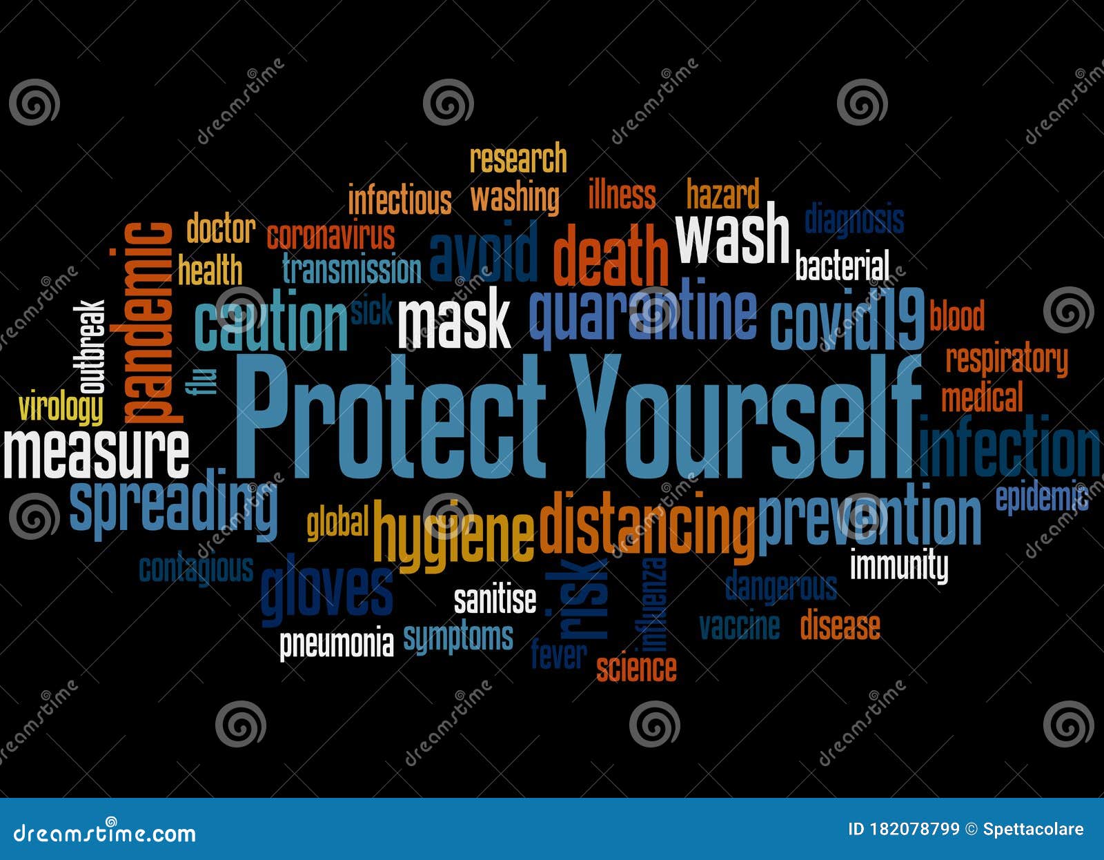 Protect Yourself Word Cloud Concept 3 Stock Illustration - Illustration ...
