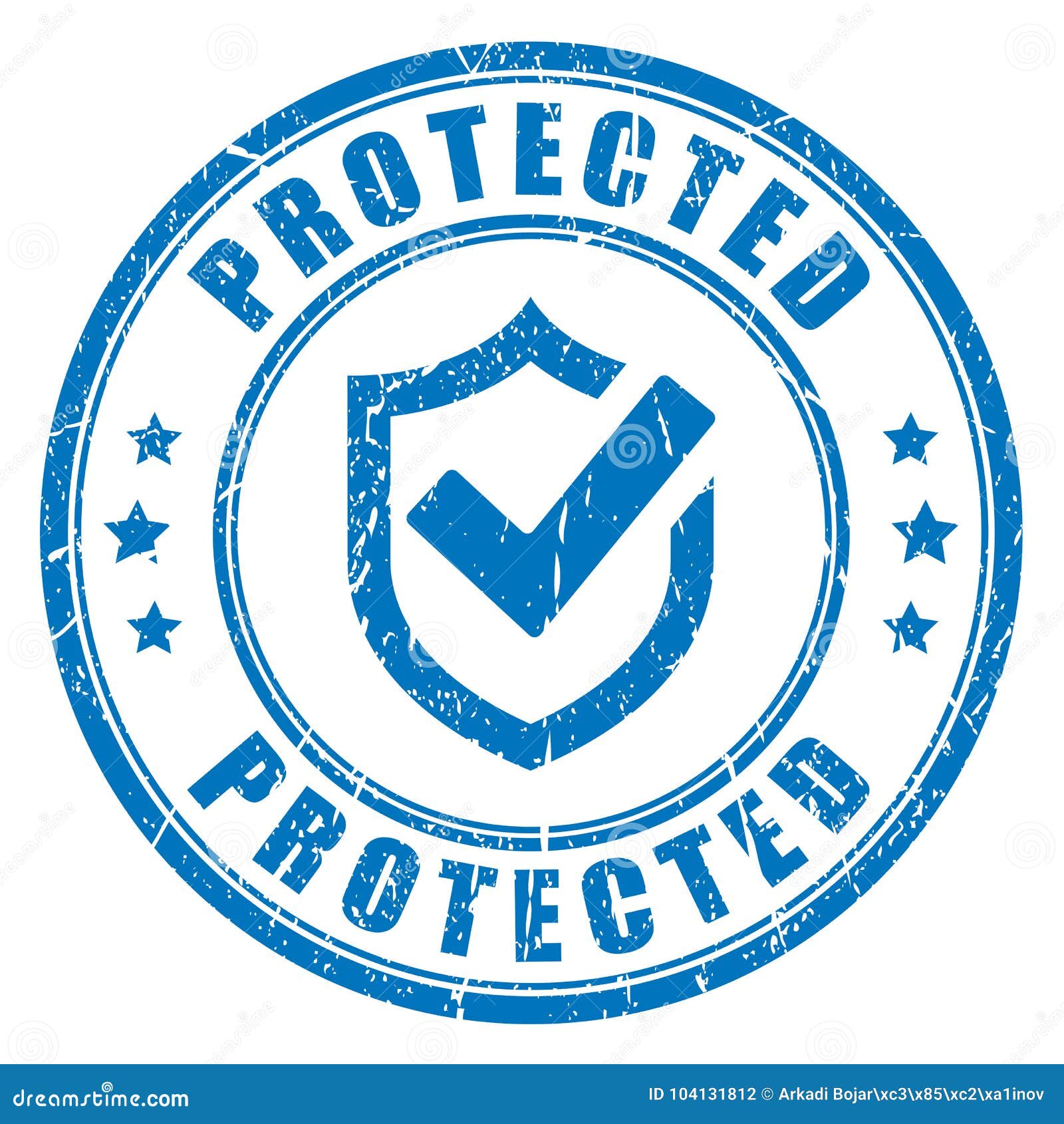 Protected Abstract Vector Stamp Stock Vector - Illustration of ...