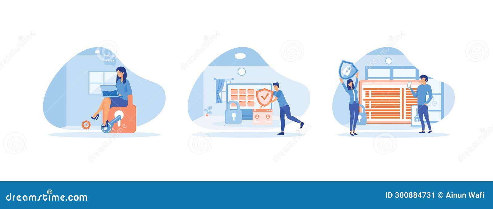 Protected Access Control, Protection Web Access Control Concept. Stock ...