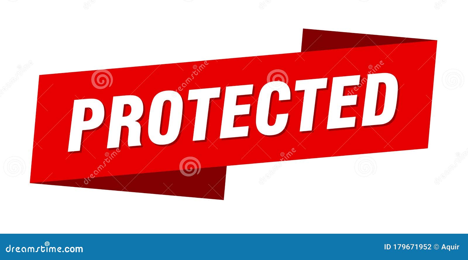Protected Banner Template. Protected Ribbon Label Stock Vector ...