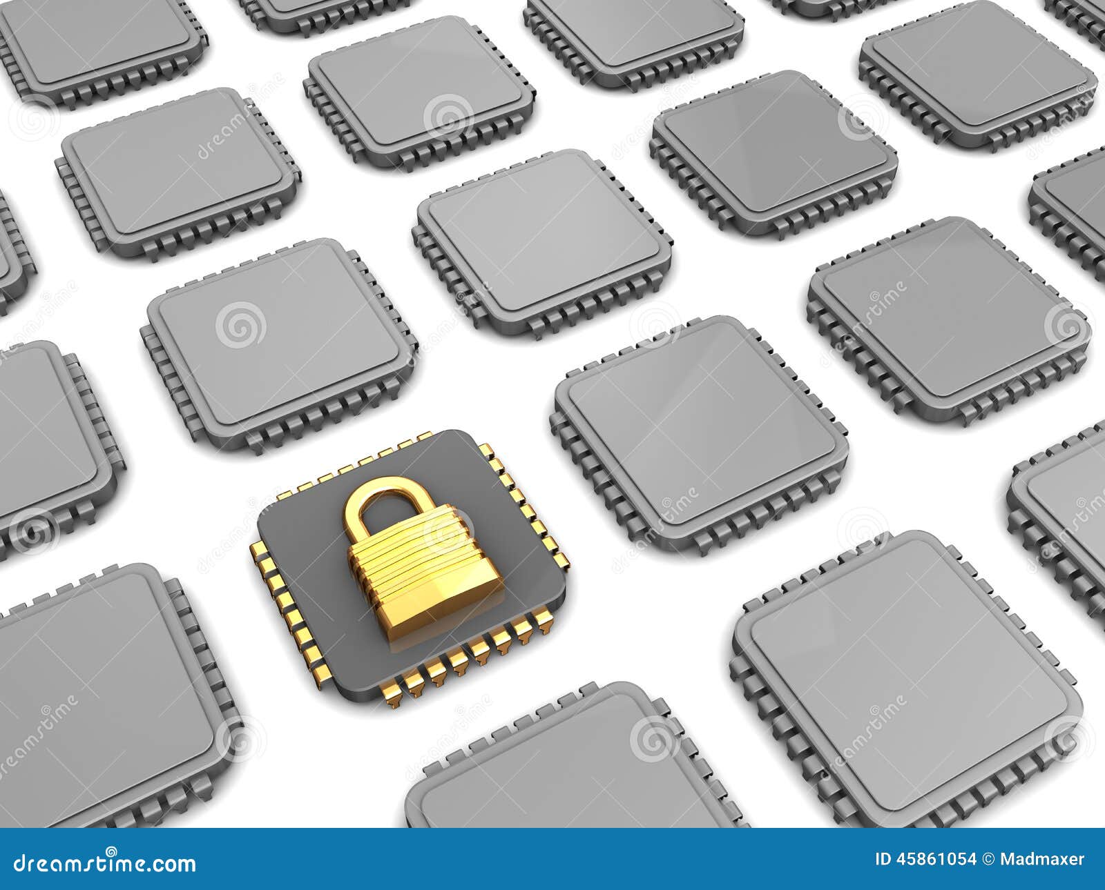 Protected chip stock illustration. Illustration of equipment - 45861054