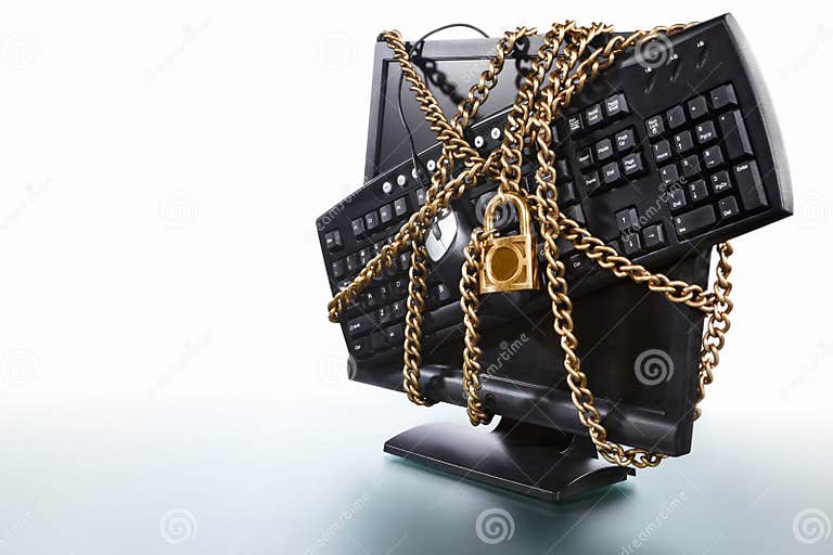 Protected computer stock image. Image of idea, keyboard - 21142927
