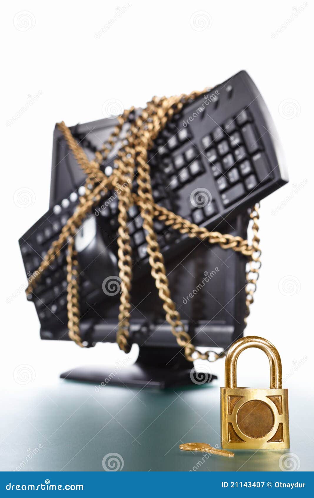 Protected computer stock image. Image of monitor, protected - 21143407