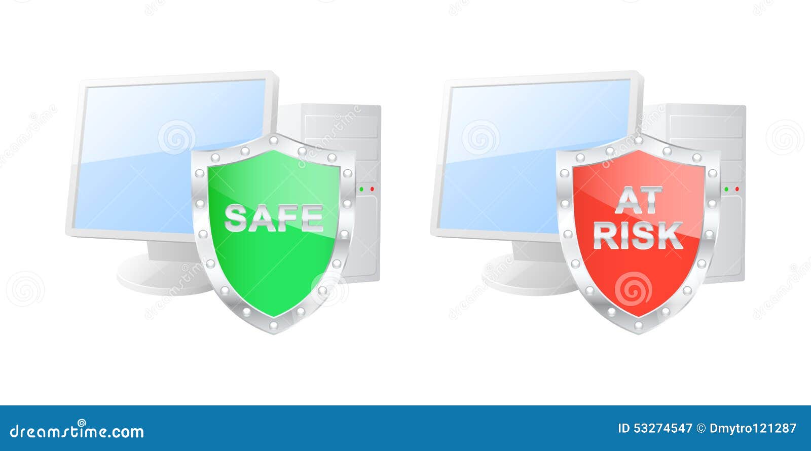Protected computer icons stock vector. Illustration of encrypt - 53274547