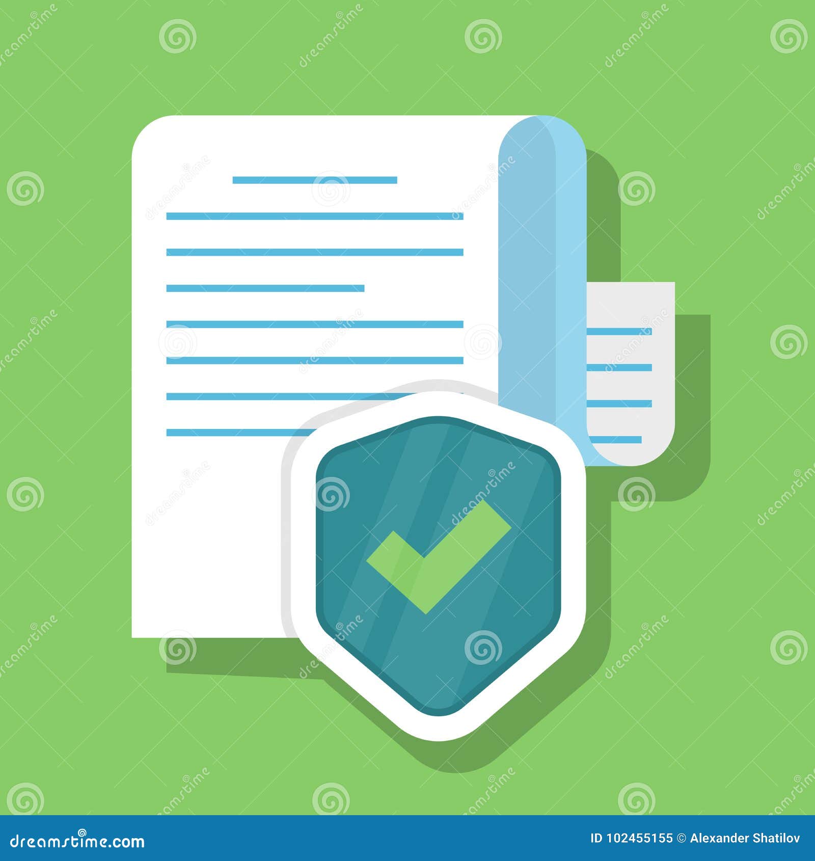 Protected Document. Concept of Information Security. Picture of a ...