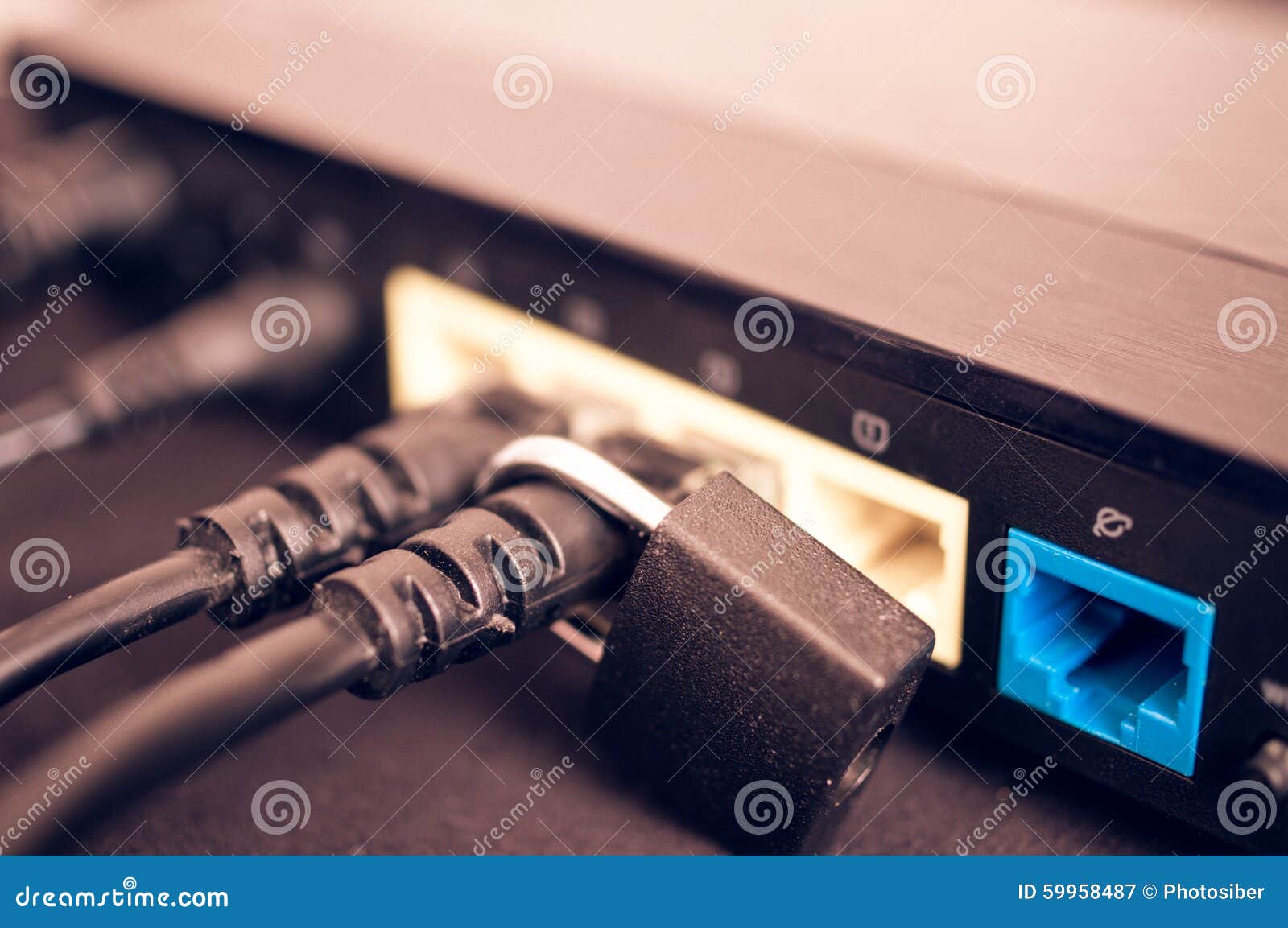 Protected Entrance Internet Network Stock Image - Image of lock, modem ...