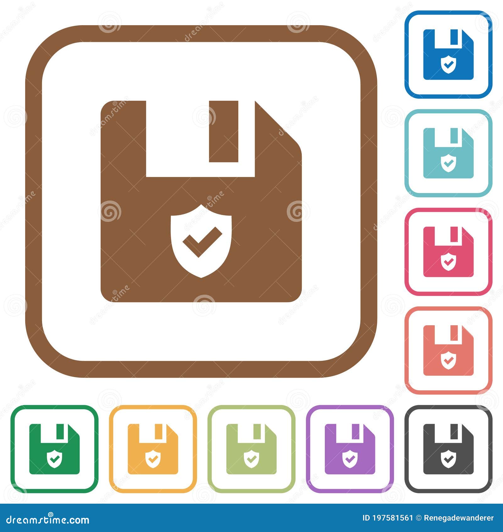 Protected File Folder Icon Thin Outline Art Symbol Cartoon Vector ...