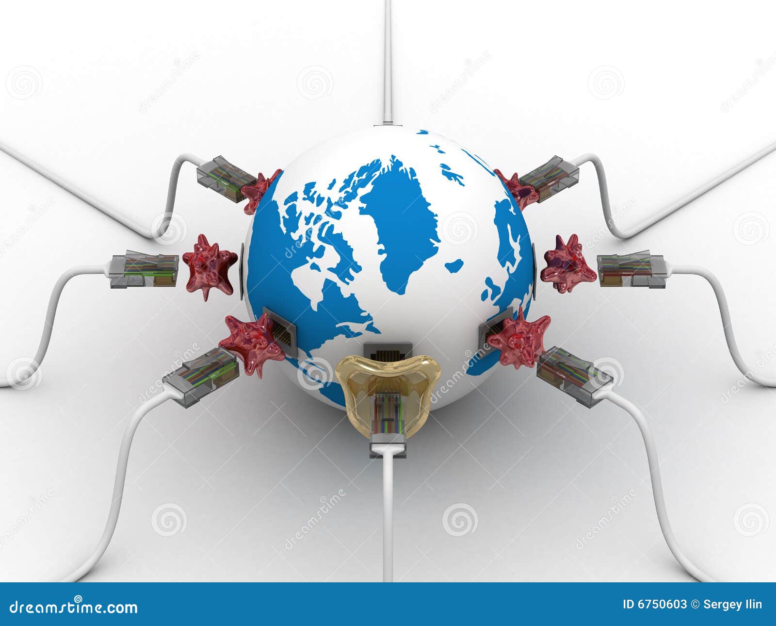 Protected Global Network the Internet. Stock Illustration ...