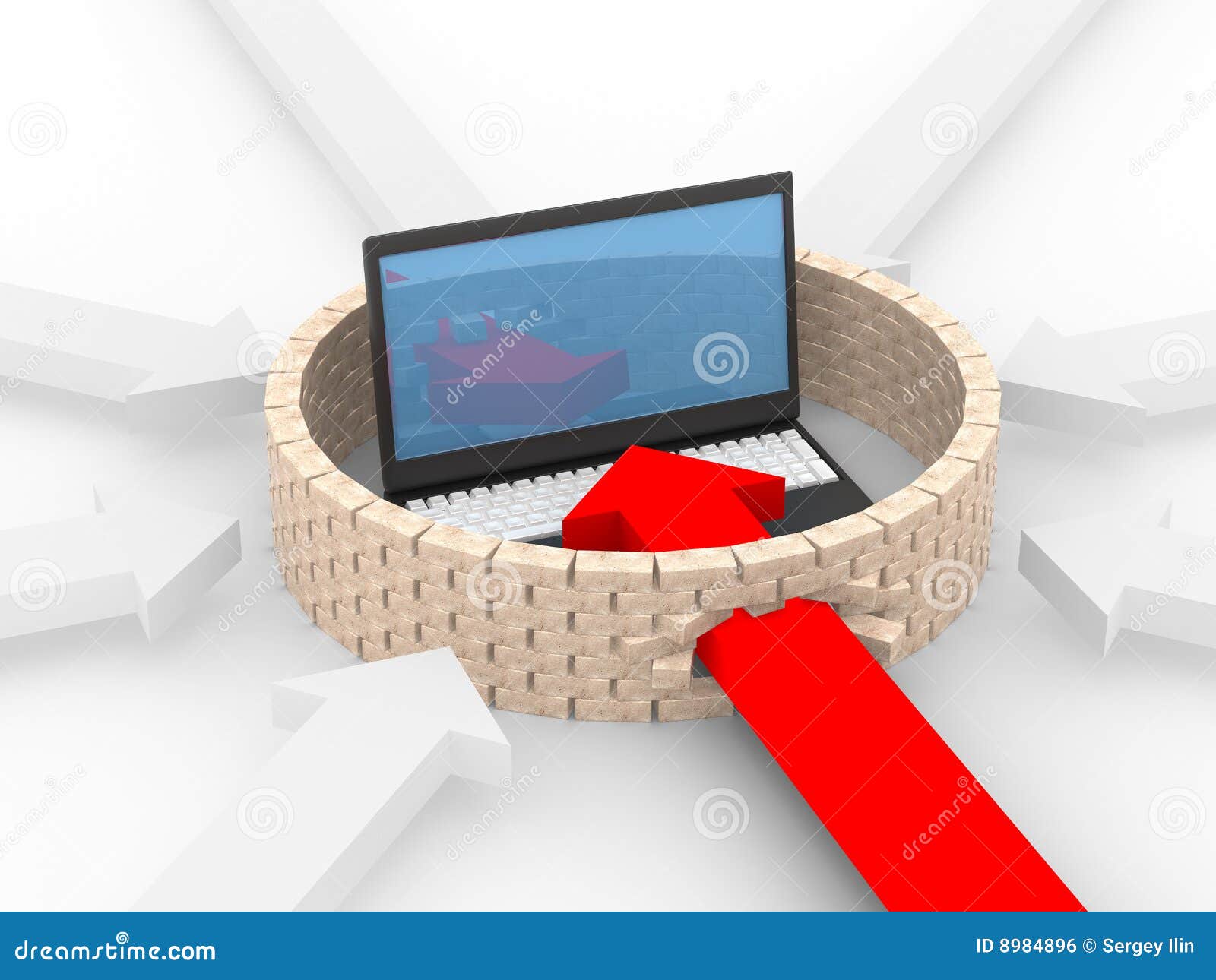 Protected Global Network the Internet Stock Illustration - Illustration ...