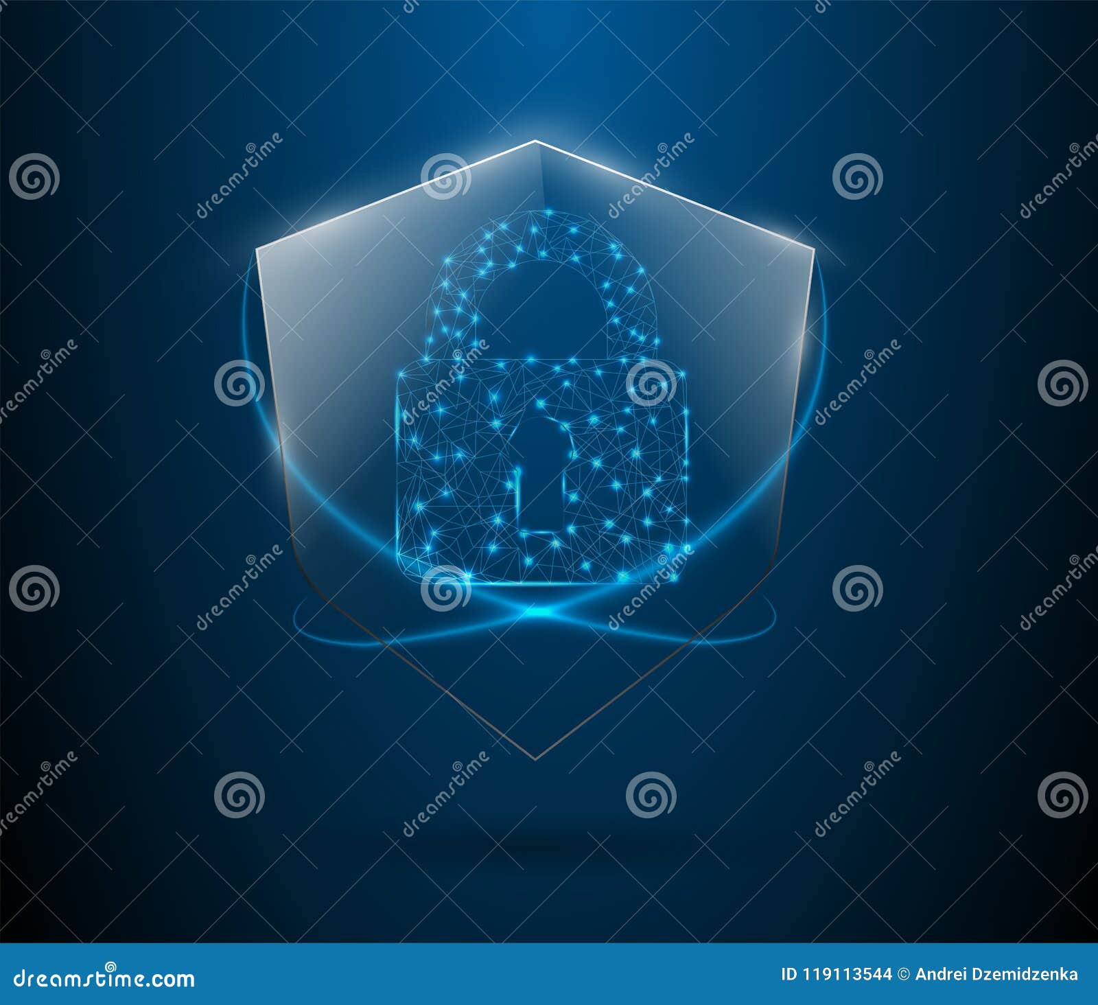 Protected Guard Shield Security Concept Security Cyber Digital Abstract ...