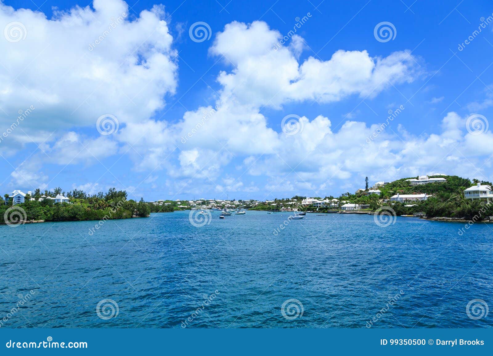 Protected Harbor on Bermuda Stock Photo - Image of bermuda, boats: 99350500