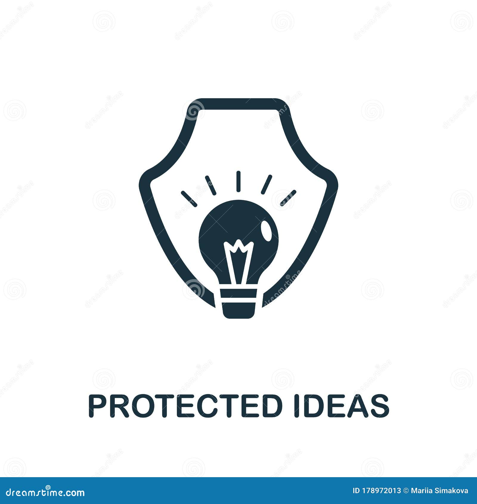 Protected Ideas Icon. Simple Illustration from Digital Law Collection ...