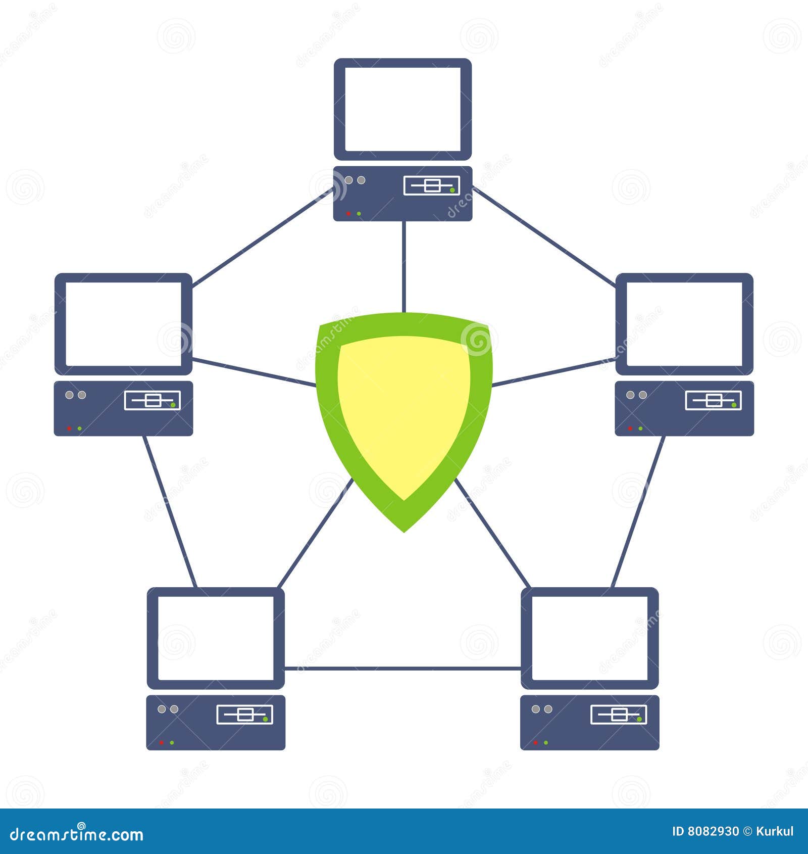 Protected network stock illustration. Illustration of connect - 8082930