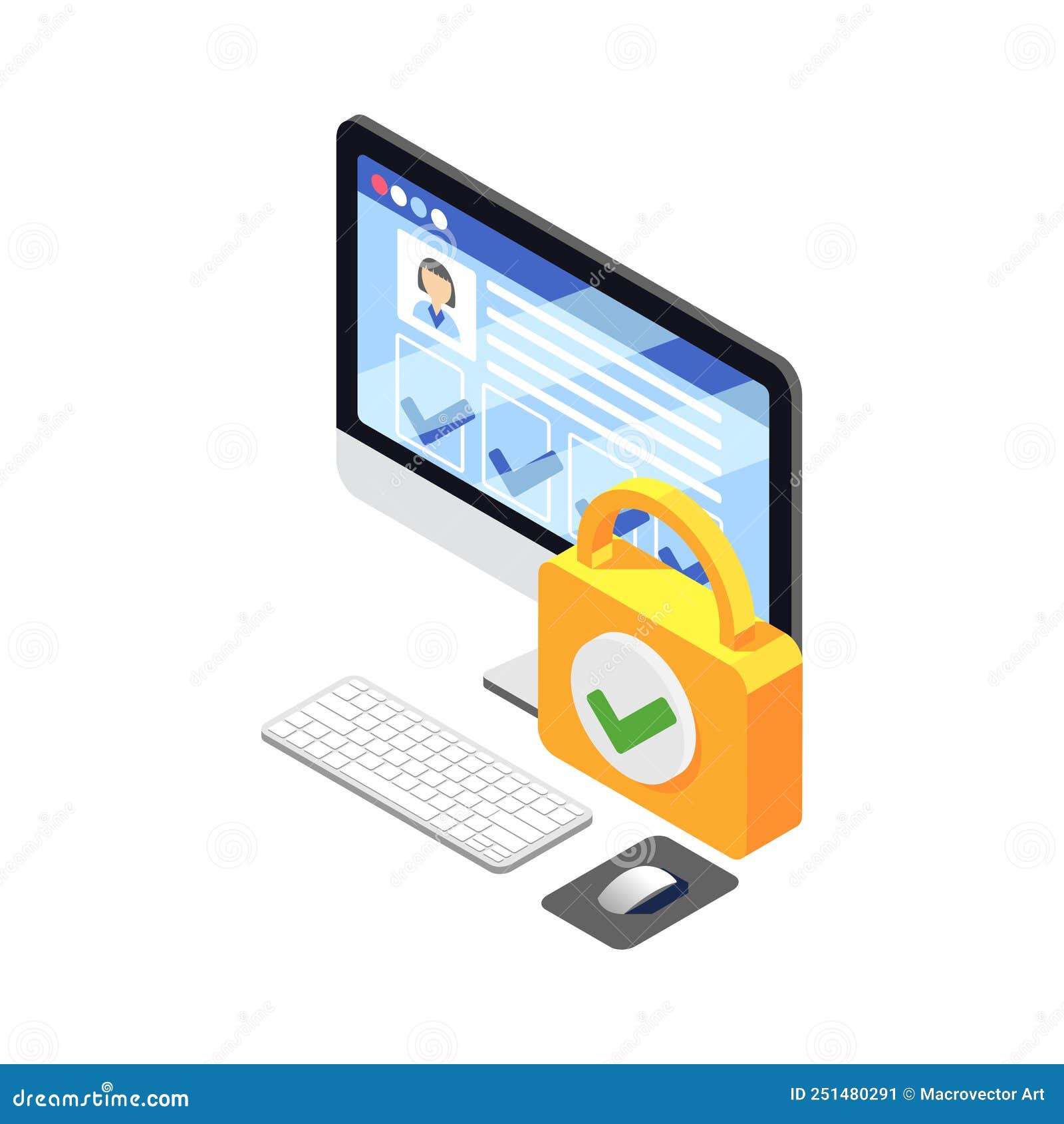 Protected Personal Data Icon Stock Vector - Illustration of identity ...