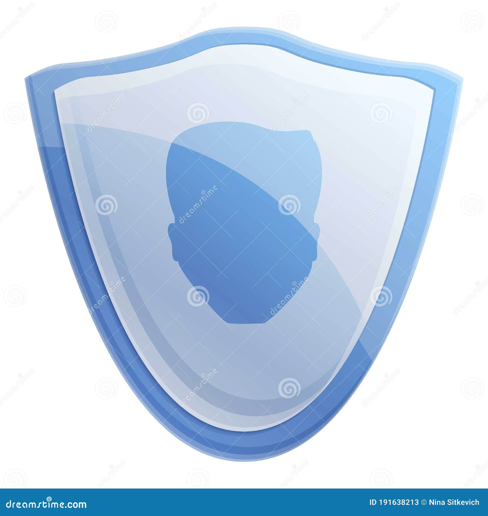 Protected Personal Information Icon, Cartoon Style Stock Vector ...