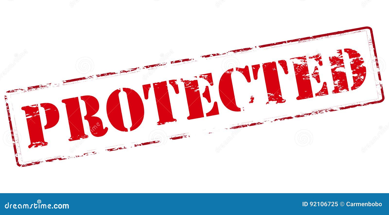 Protected stock illustration. Illustration of sign, protected - 92106725