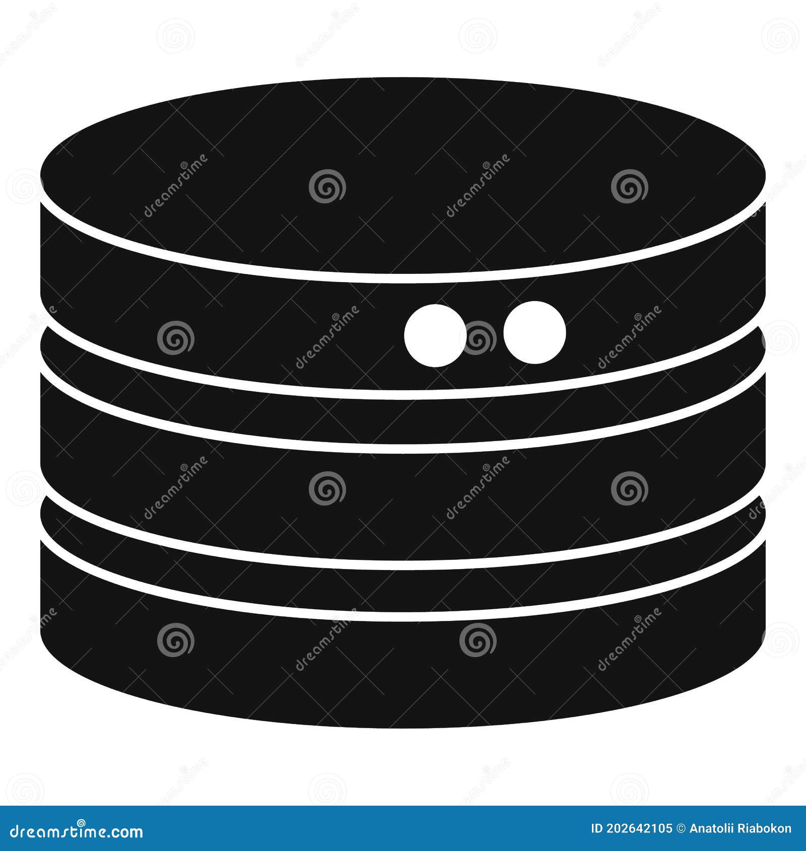 Protected Server Desk Icon, Simple Style Stock Vector - Illustration of ...