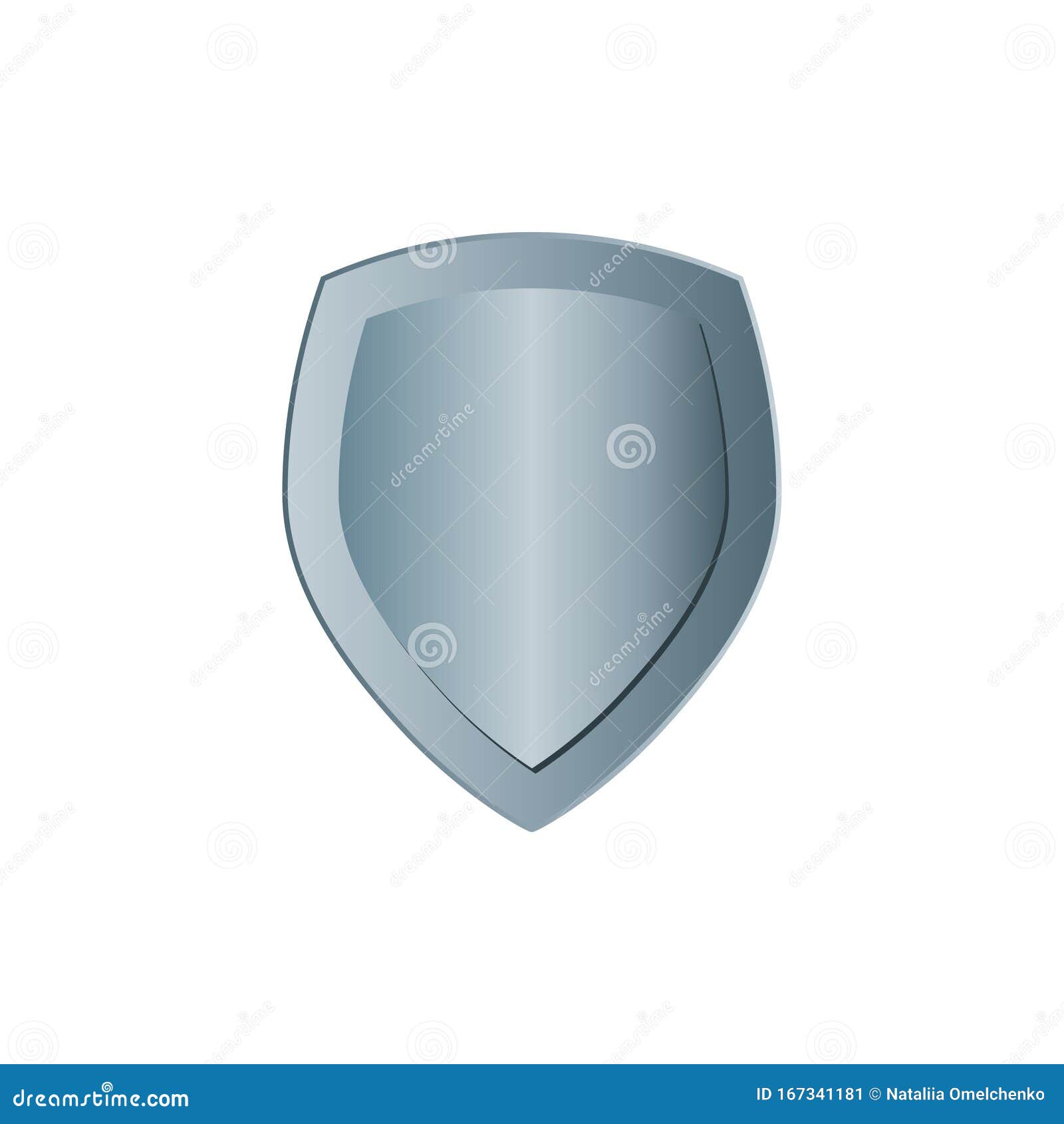 Protected Steel Guard Shield Concept. Stock Illustration - Illustration ...