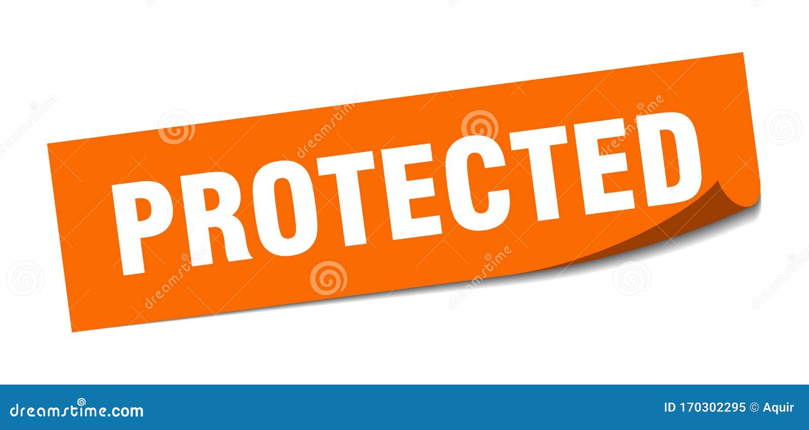Protected Sticker. Protected Square Sign Stock Vector - Illustration of ...