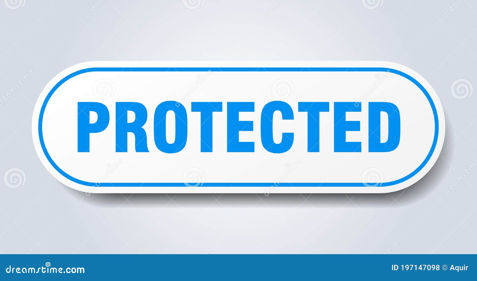 Protected Sticker. Protected Sign On Transparent Background Vector ...
