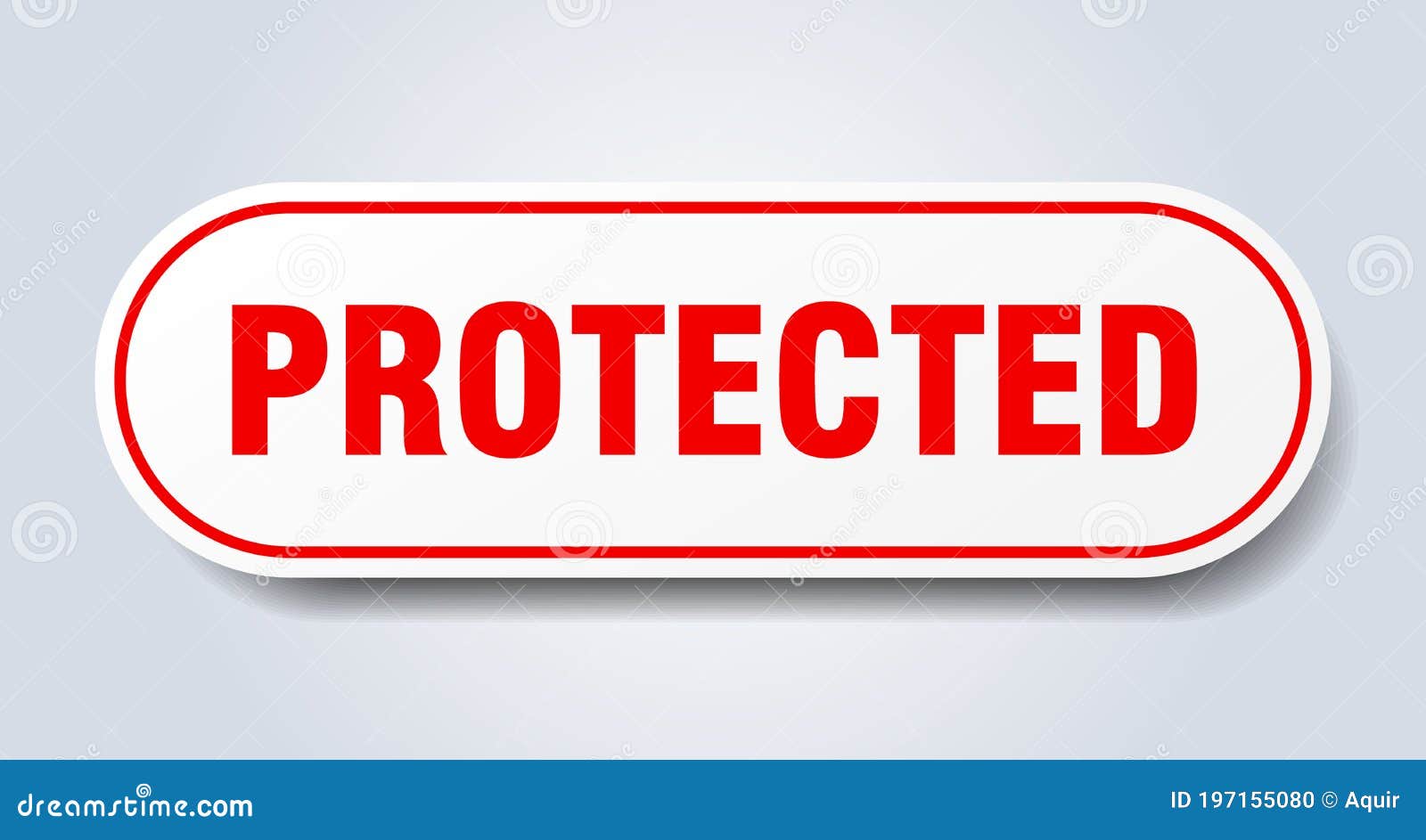 Protected Sticker. Protected Sign On Transparent Background Vector ...