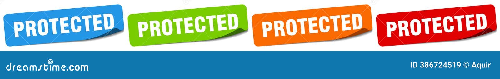 Protected Sticker. Protected Sign On Transparent Background Vector ...