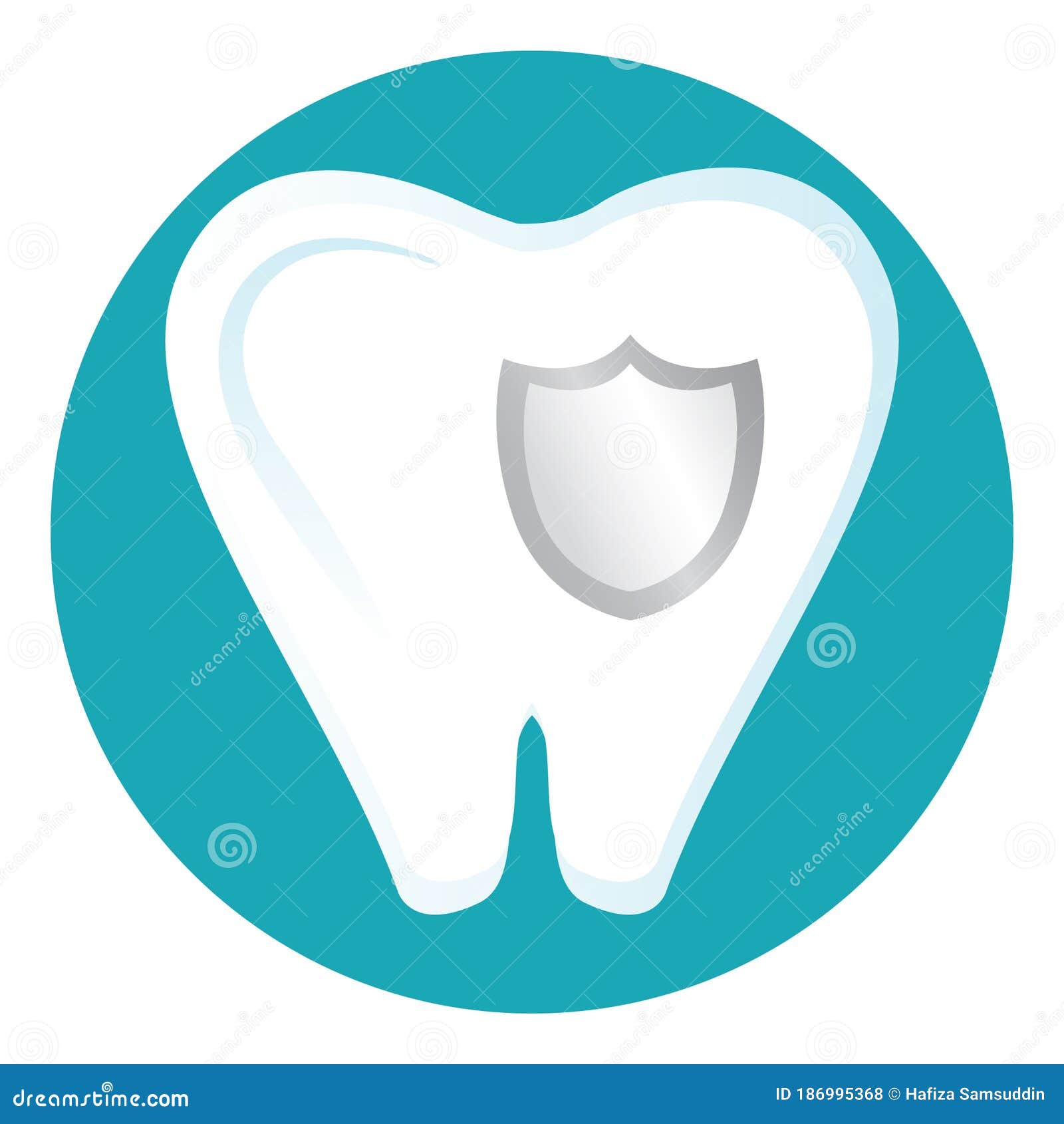 Protected Tooth. Vector Illustration Decorative Design Stock Vector ...