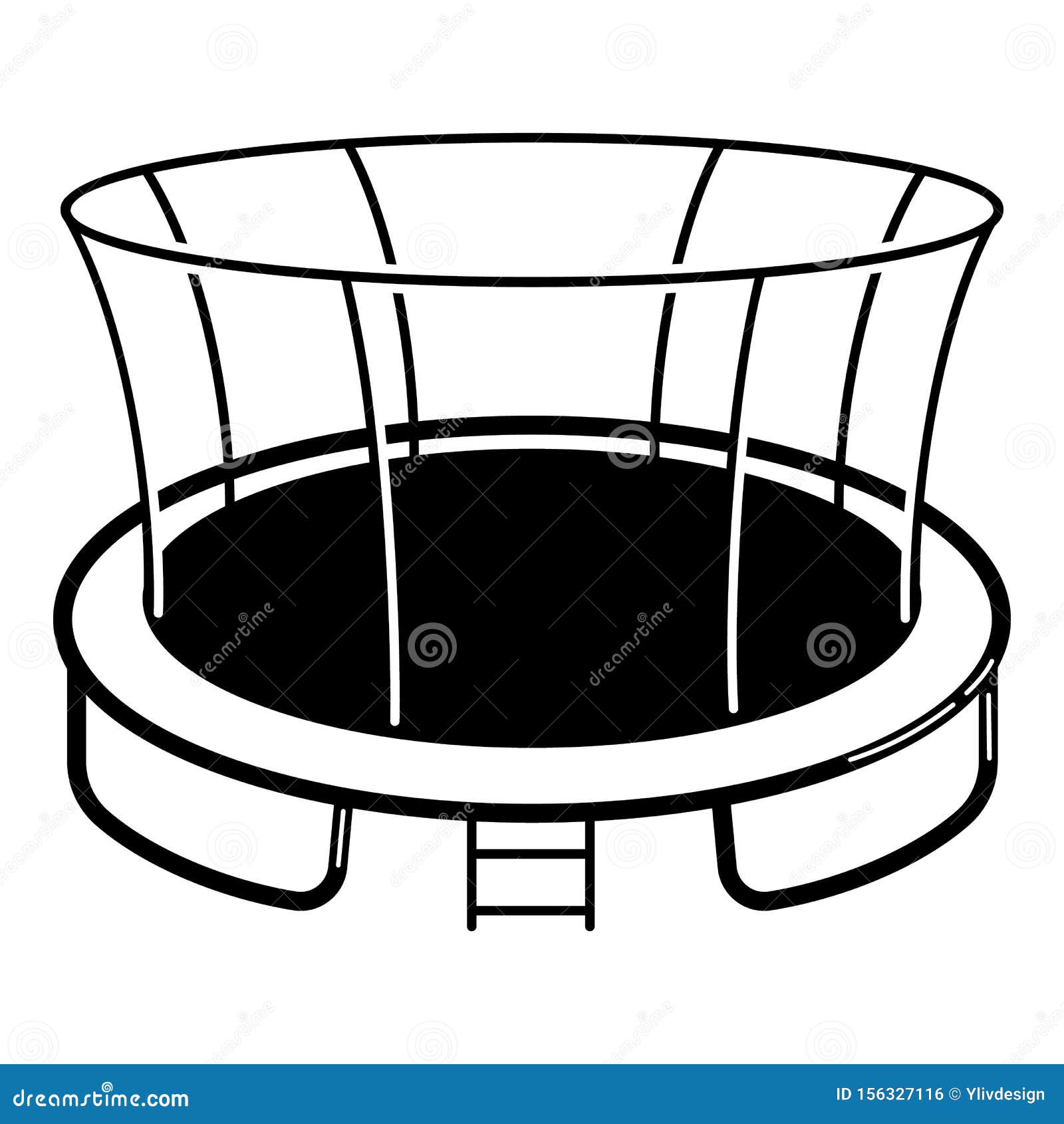 Protected Trampoline Icon, Simple Style Stock Vector - Illustration of ...