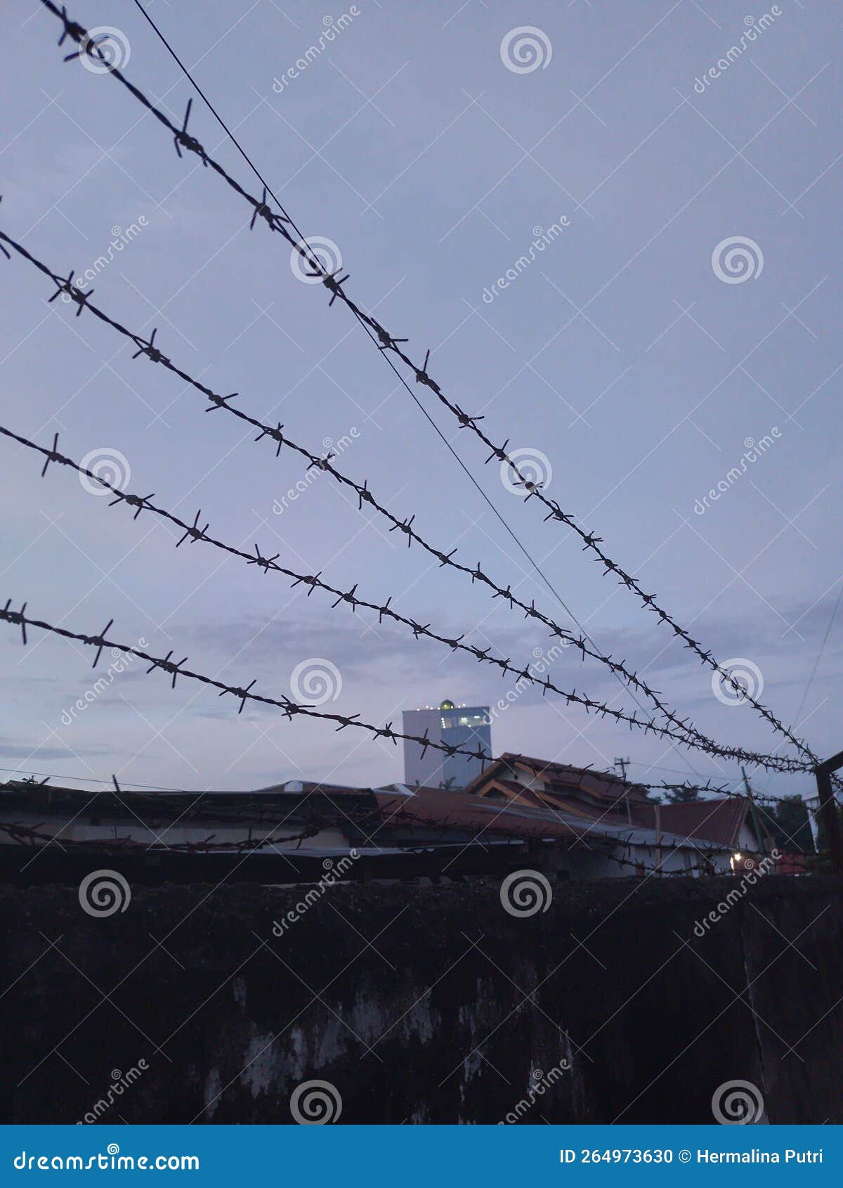 Protected Wire on the Wall of Someone S House Stock Photo - Image of ...