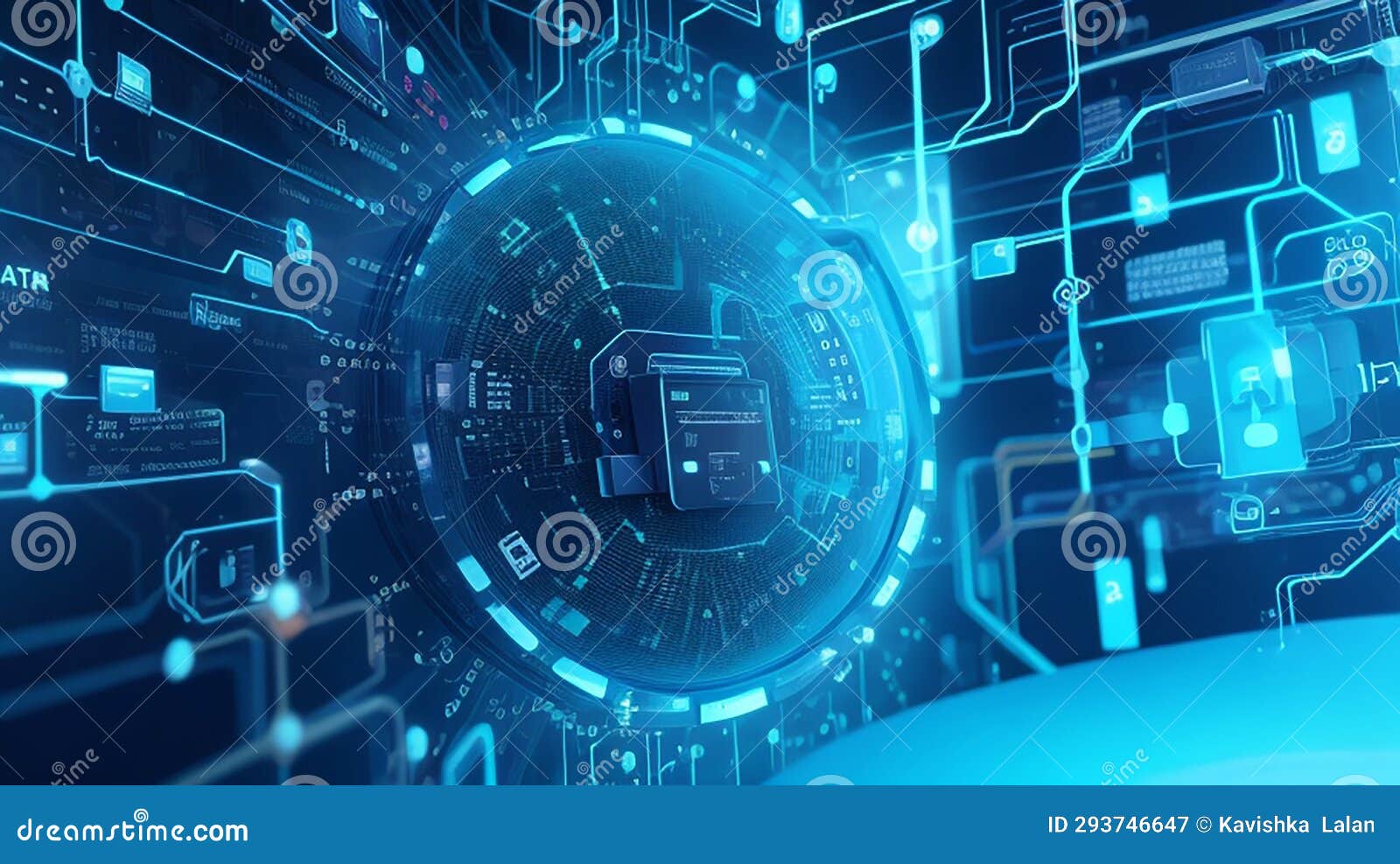 Protecting AI Algorithms Background Stock Illustration - Illustration ...